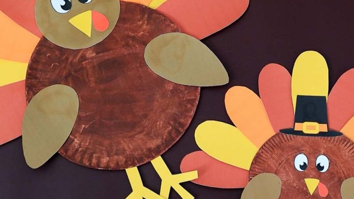 Paper Plate Turkey Art Project Paper Plate Turkey Kids Crafts Simply