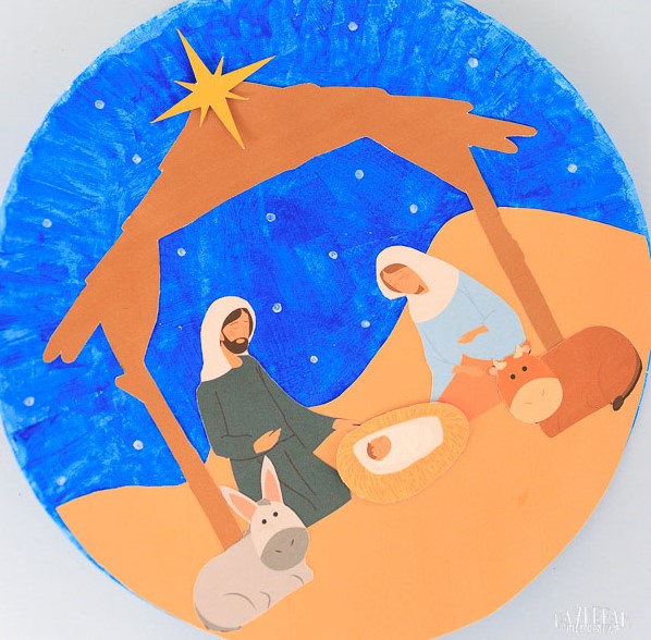 Paper Plate Nativity (Manger) Craft For Kids | Free PDF Template ...