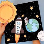 Space Scene Art Project For Kids | FREE PDF Template! ~ Daydream Into ...
